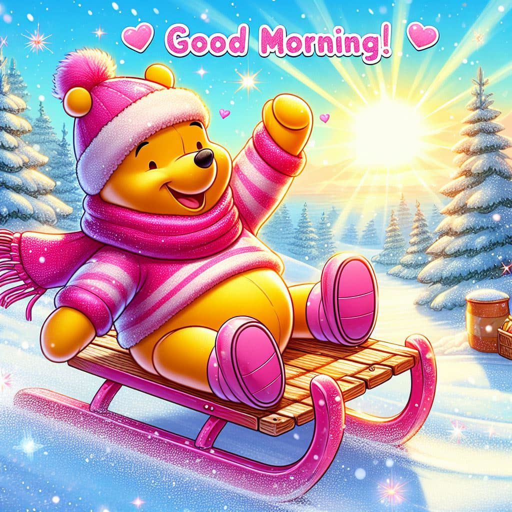 Winnie The Pooh Sledding - Good Morning Pictures, Photos, and Images ...
