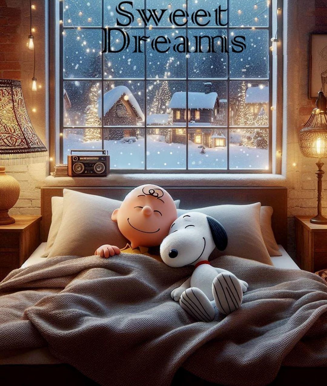 Snoopy & Charlie Brown Resting - Sweet Dreams Pictures, Photos, and ...