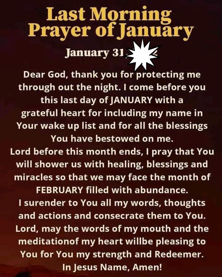 Last Morning Prayer Of January Pictures, Photos, and Images for ...