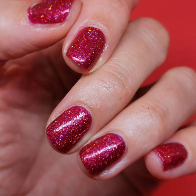 Short Red Glitter Nails Pictures, Photos, and Images for Facebook ...