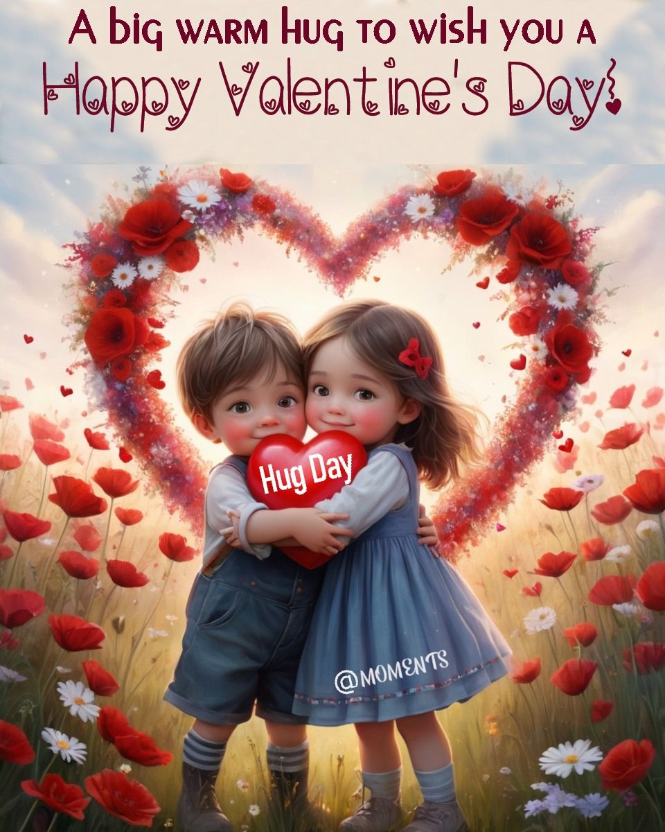 A Big Warm Hug To Wish You A Happy Valentine's Day Pictures, Photos ...