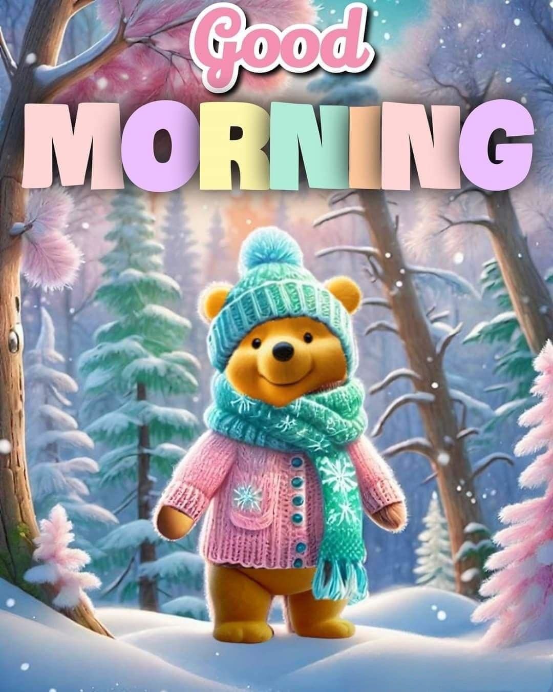 Snowy Good Morning Winnie Greeting Pictures, Photos, and Images for ...