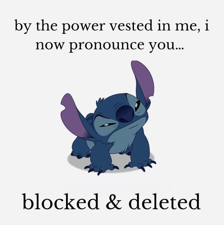 By The Power Vested In Me, I Now Pronounce You...blocked & Deleted ...