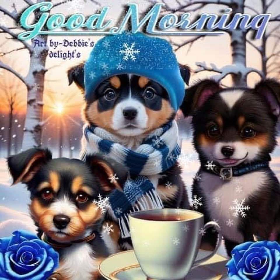 Good Morning Greeting With Cute Puppies Pictures, Photos, and Images ...
