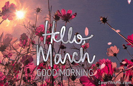 Good Morning March Gif With Animated Flowers Pictures, Photos, and ...