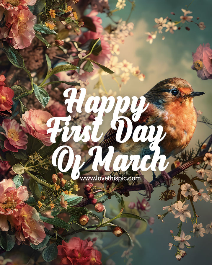Bird With Flower - Happy First Day Greeting Pictures, Photos, and ...