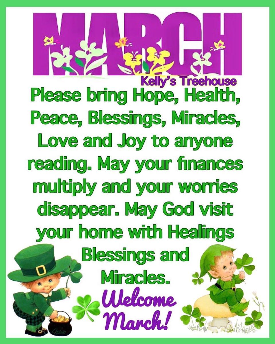 March Please Bring Hope Health Peace And Blessings Pictures, Photos ...