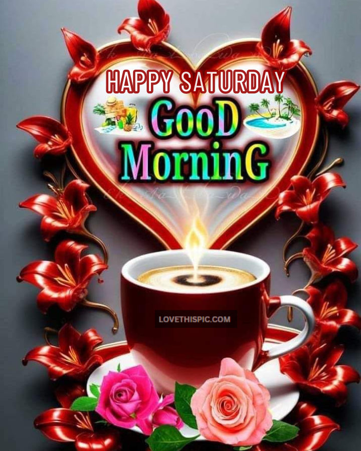 Candle Heart Good Morning Happy Saturday Quote Pictures, Photos, and ...