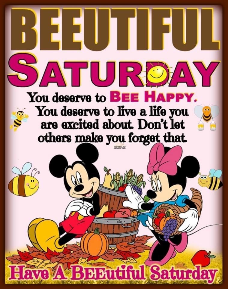 Micky And Minnie Beeutiful Saturday Quote With Bees Pictures, Photos ...