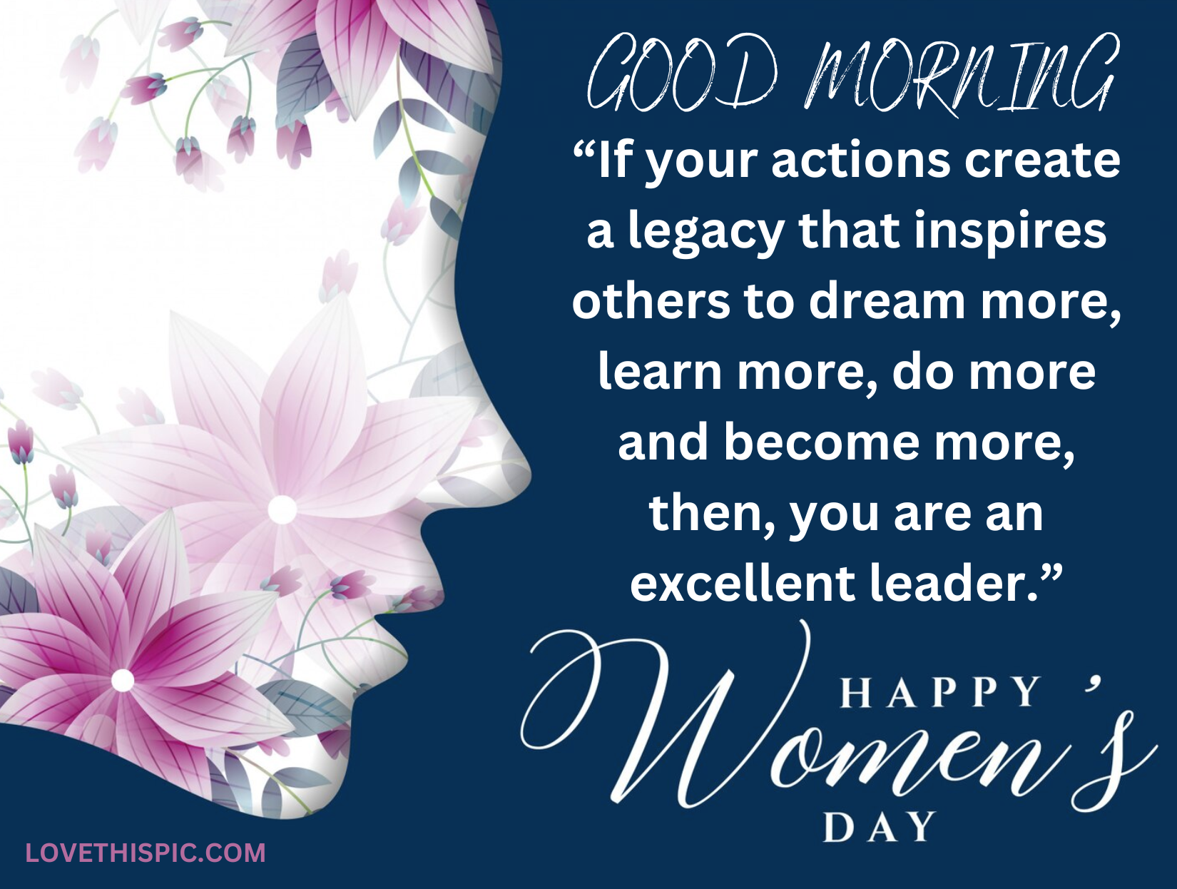 Good Morning Inspirational Women's Day Quote About Leadership Pictures ...