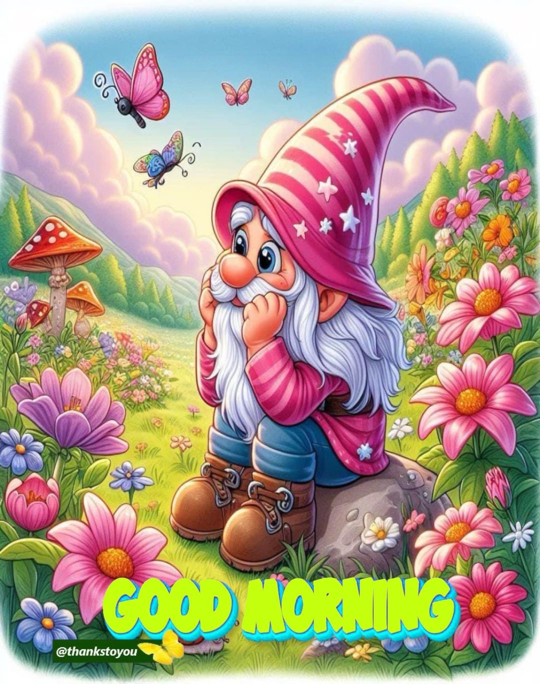 Pink Gnome Good Morning Quote Pictures, Photos, and Images for Facebook ...