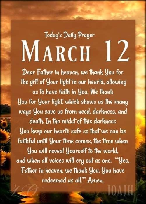 Today's Daily Prayer March 12th Pictures, Photos, and Images for ...