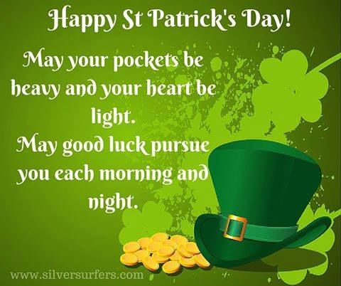 Mat Good Luck Pursue You Each Morning And Night Happy St. Patrick's Day ...