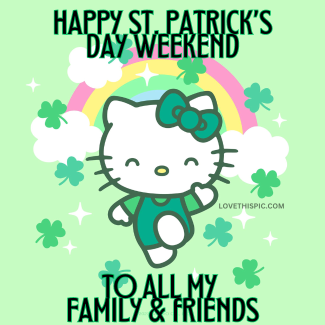 Hello Kitty Happy St. Patrick's Day Weekend Pictures, Photos, and ...