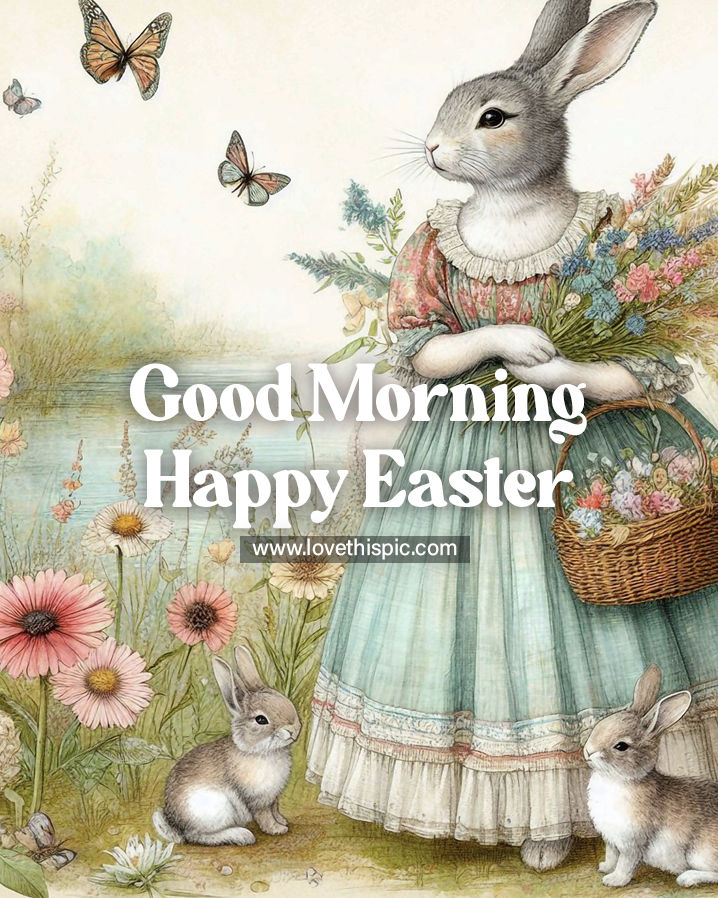 Vintage Bunny Good Morning Happy Easter Pictures, Photos, and Images ...
