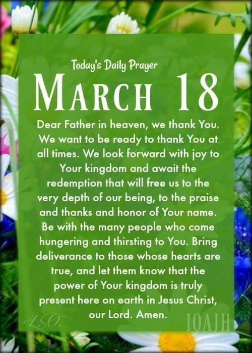 Today's Daily Prayer: March 18 Pictures, Photos, and Images for ...