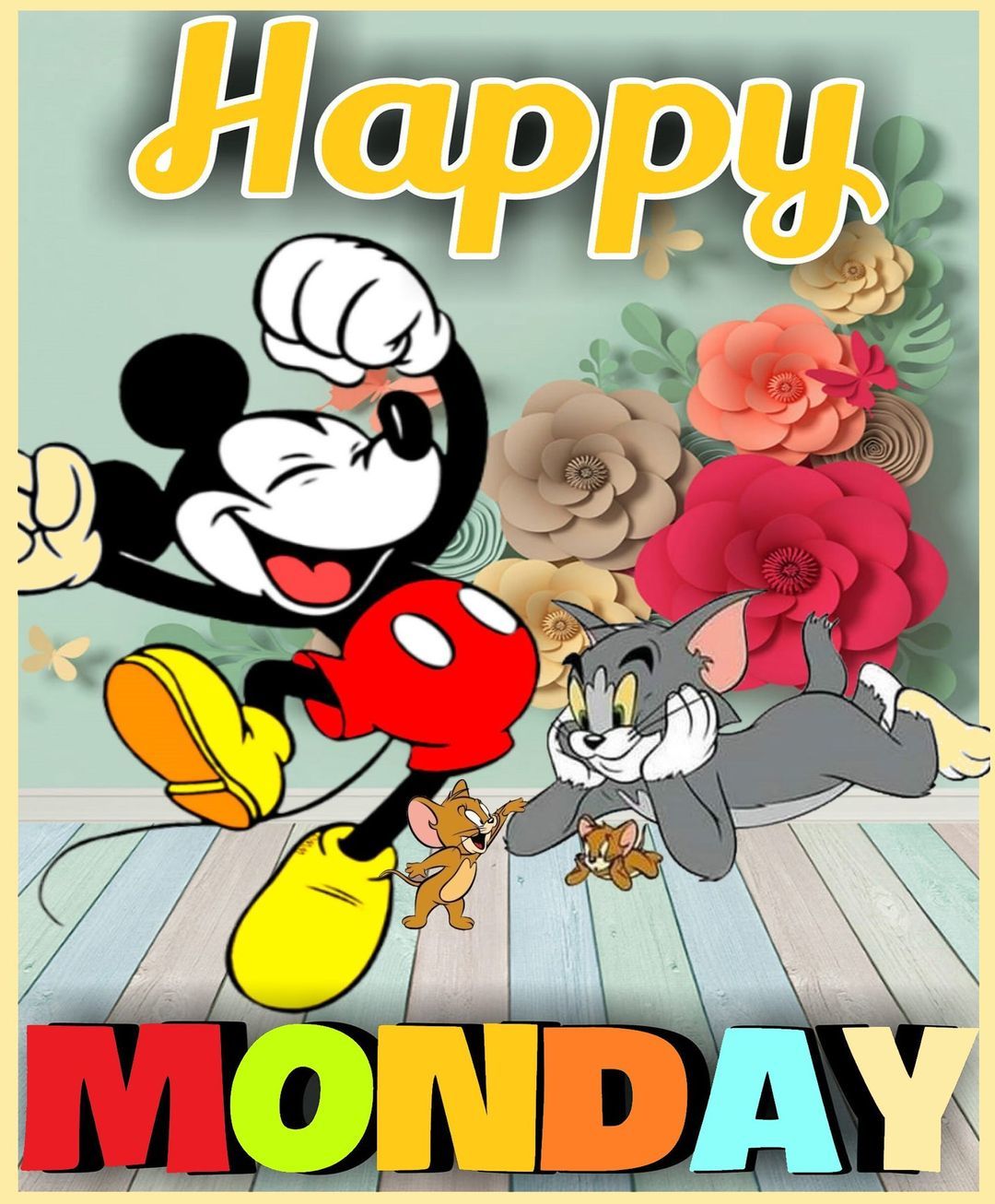 Mickey, Tom And Jerry Happy Monday Quote Pictures, Photos, and Images ...