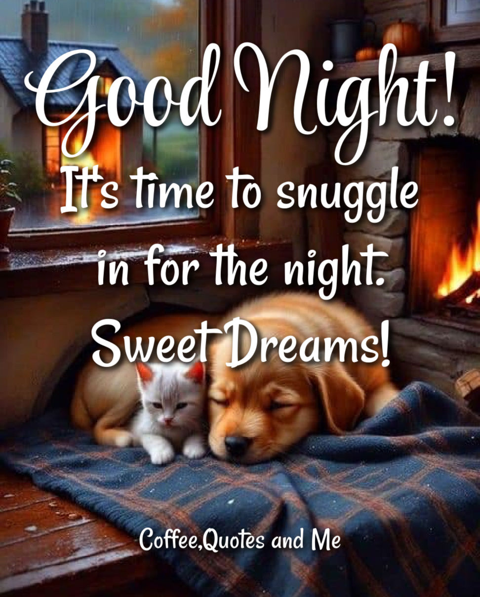 It's Time To Snuggle In For The Night. Good Night & Sweet Dreams ...