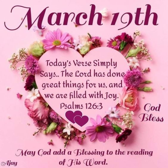 Today's Verse March 19 Message Pictures, Photos, and Images for ...