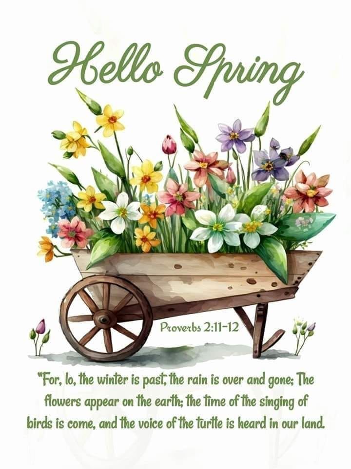 Flower Wagon Hello Spring Quote Pictures, Photos, and Images for ...