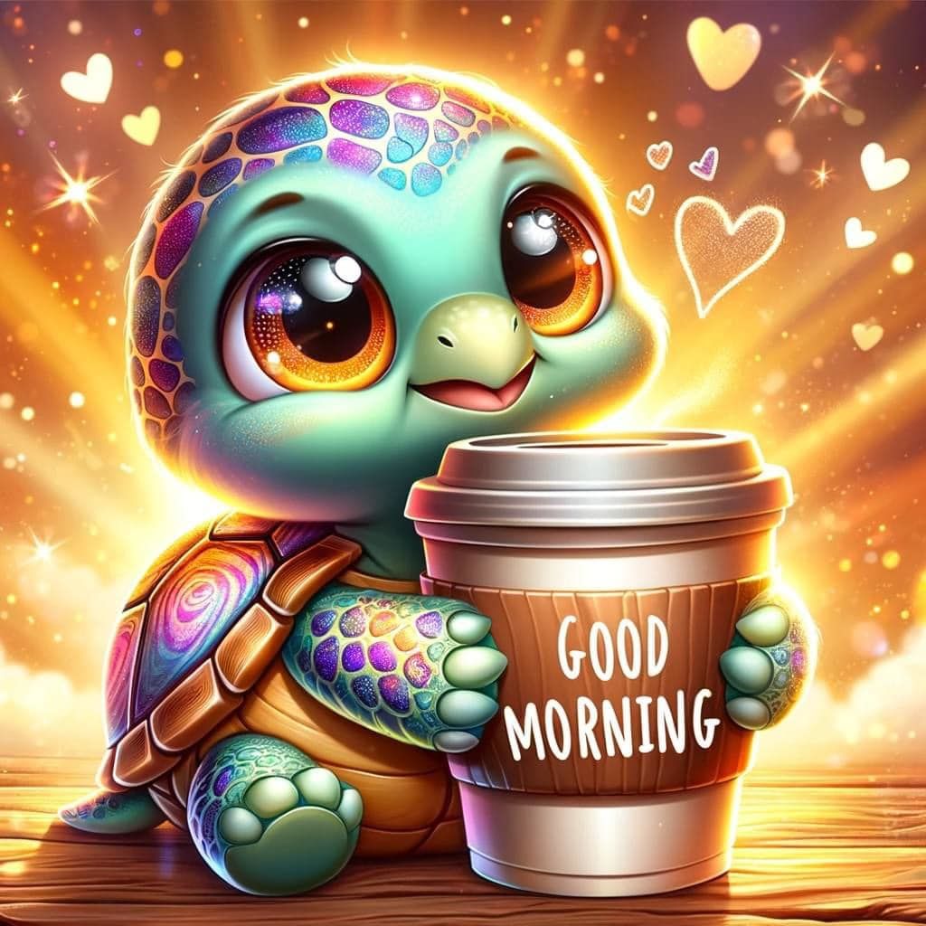 Baby Turtle Good Morning Coffee Quote Pictures, Photos, and Images for ...