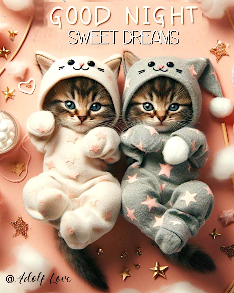 Kitties In Pajamas Good Night Sweet Dreams Pictures, Photos, and Images ...