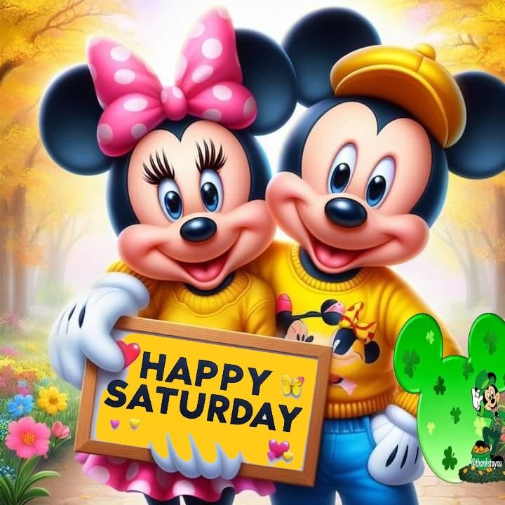 Happy Saturday Greeting With Minnie & Mickey Pictures, Photos, and ...