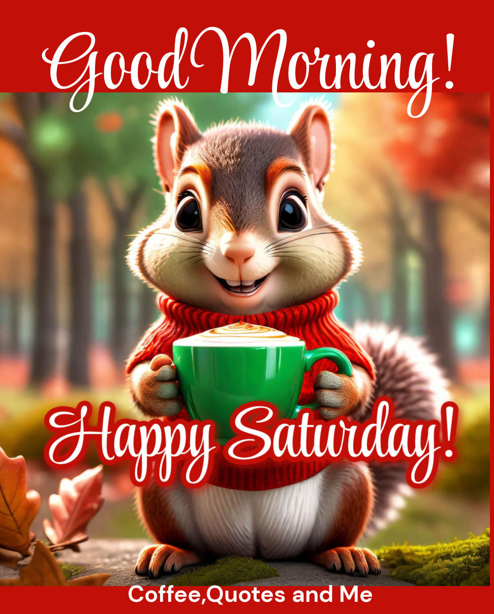 Happy Chipmunk Good Morning Happy Saturday Quote Pictures, Photos, and ...