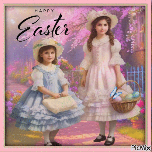 Vintage Girls Happy Easter Gif Pictures, Photos, and Images for ...