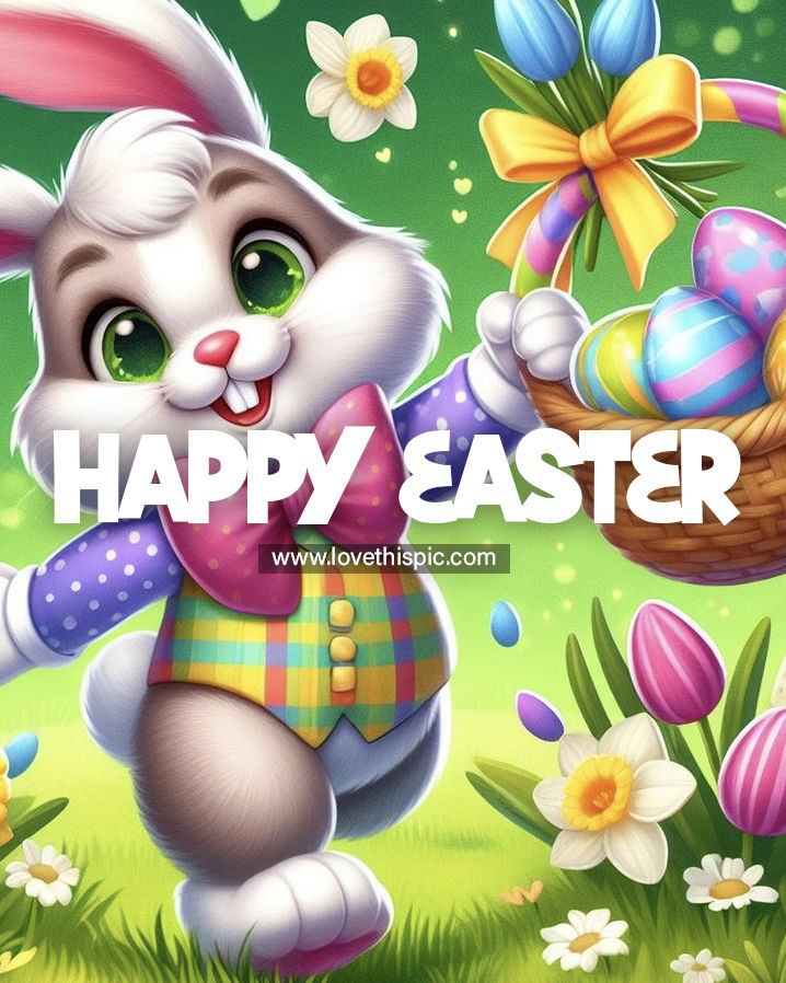 Jolly Bunny Happy Easter Greeting Quote Pictures, Photos, and Images ...