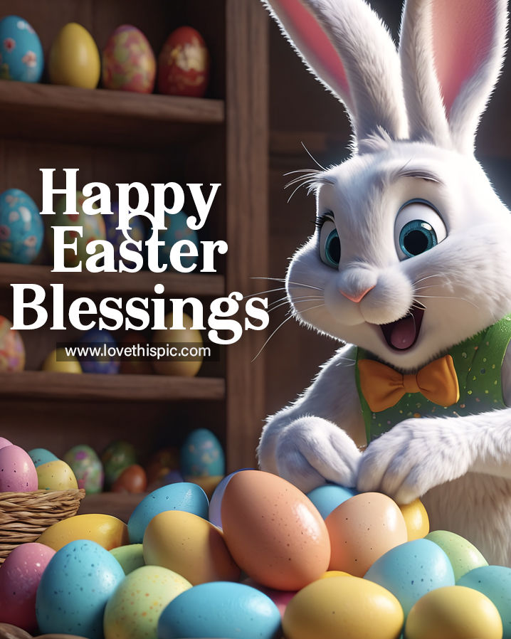 Excited Bunny Happy Easter Blessings Pictures, Photos, and Images for Facebook, Tumblr ...