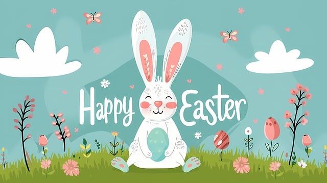 White Bunny Happy Easter Greeting Pictures, Photos, and Images for ...