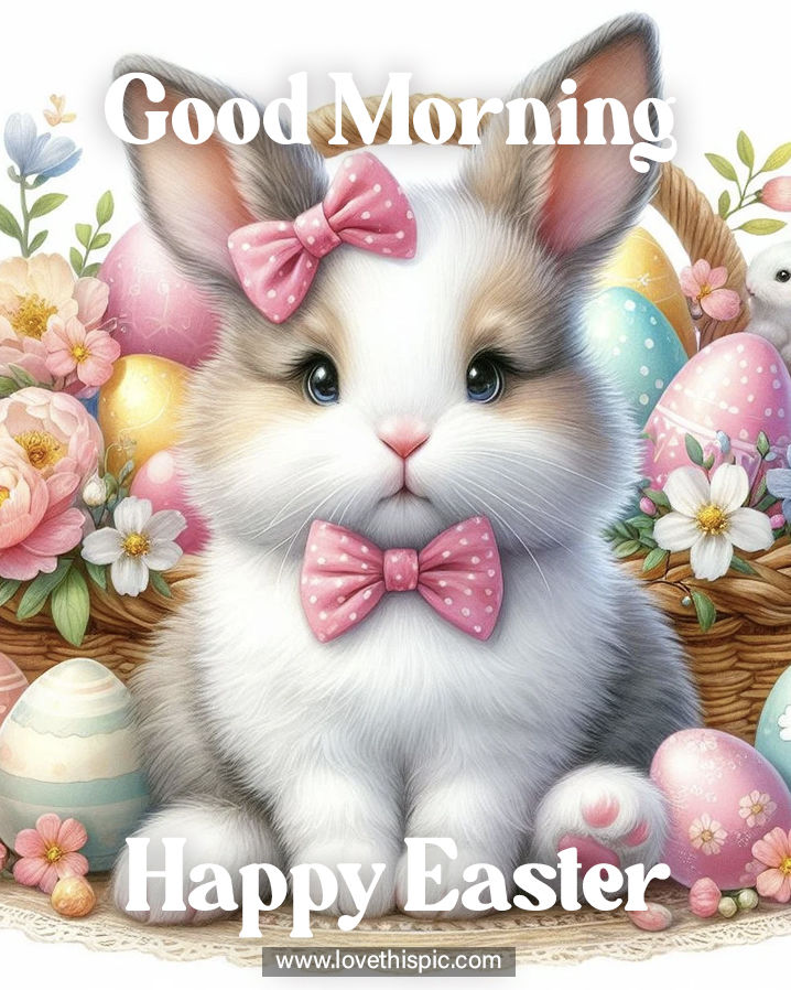 Pretty Kitty Good Morning Happy Easter Quote Pictures, Photos, and Images for Facebook, Tumblr ...