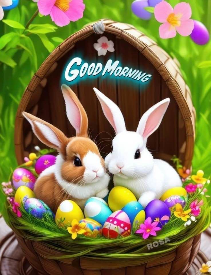 Good Morning Easter Eggs & Bunnies Quote Pictures, Photos, and Images ...