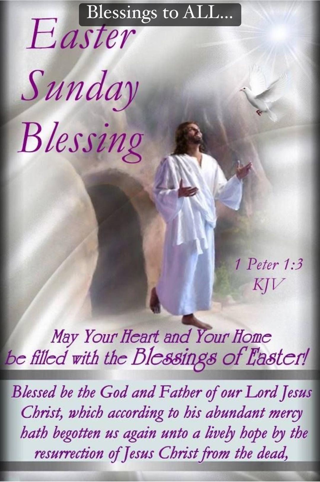 1 Peter 1:3 Easter Sunday Blessing Pictures, Photos, and Images for ...