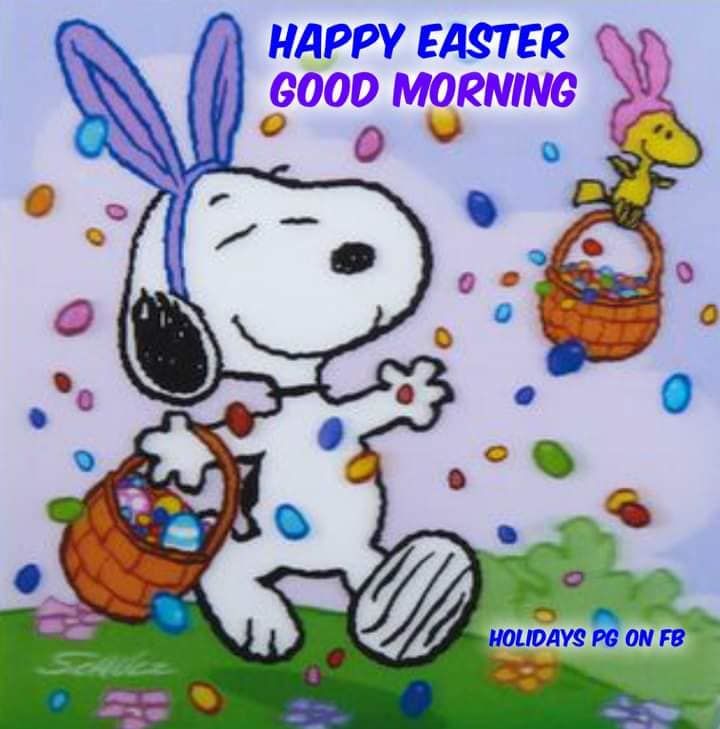 Snoopy Bunny Happy Easter Good Morning Quote Pictures, Photos, and Images for Facebook, Tumblr ...