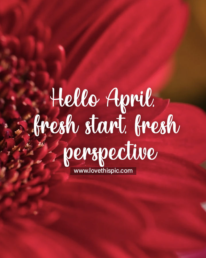 Fresh Start, Fresh Perspective, Hello April Pictures, Photos, and ...