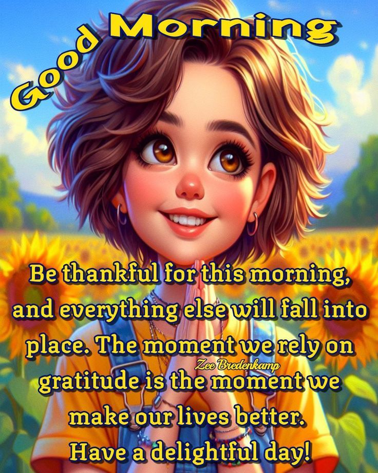 Be Thankful For This Morning, And Everything Else Will Fall Into Place ...
