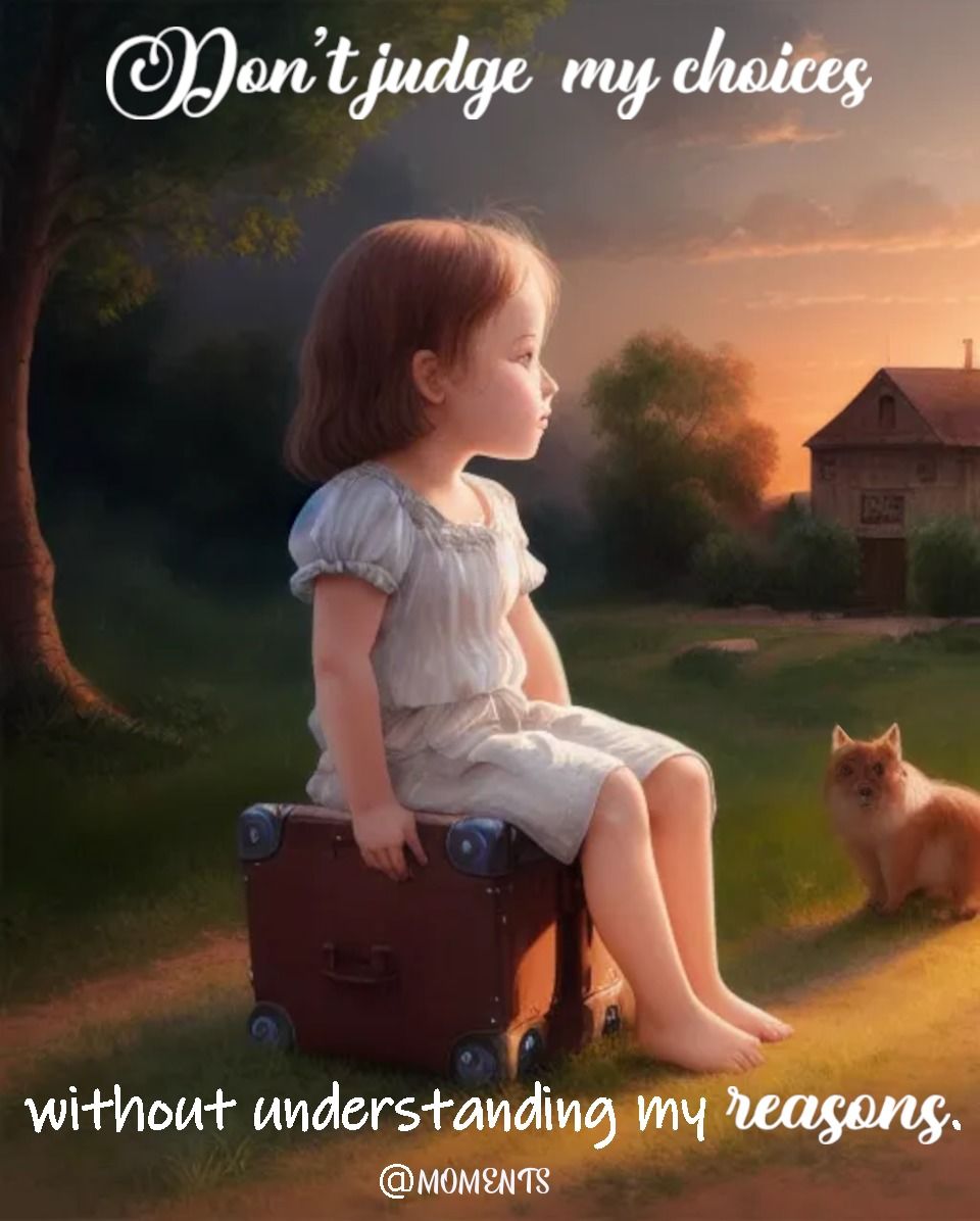 Don't Judge My Choice Without Understanding My Reasons. Pictures ...
