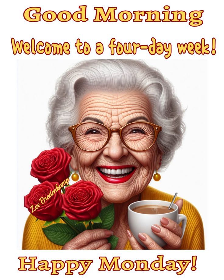 Welcome To A Four-day Week! Good Morning, Happy Monday Pictures, Photos ...