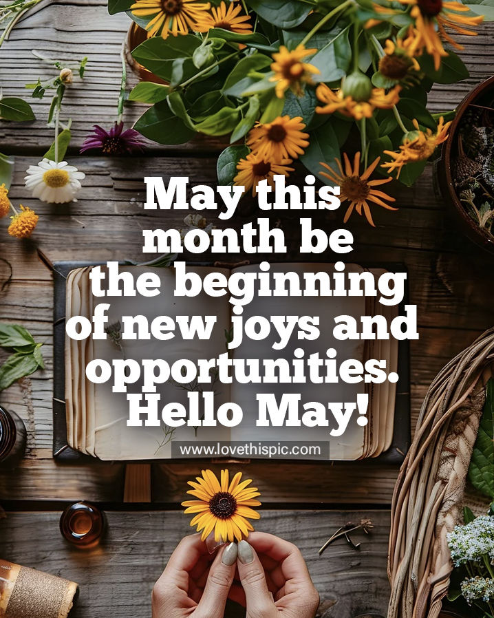 May This Month Be The Beginning Of New Joys And Opportunities. Hello ...