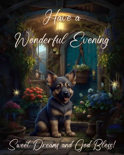 Puppy In Garden - Have A Wonderful Evening Pictures, Photos, and Images ...
