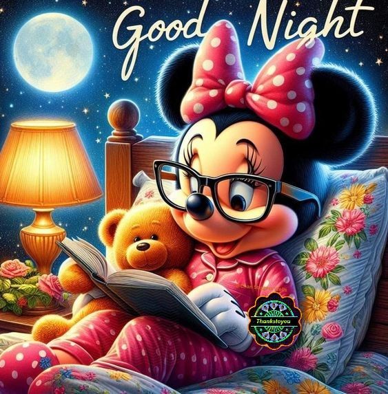 Minnie Reading Book - Good Night Pictures, Photos, and Images for ...