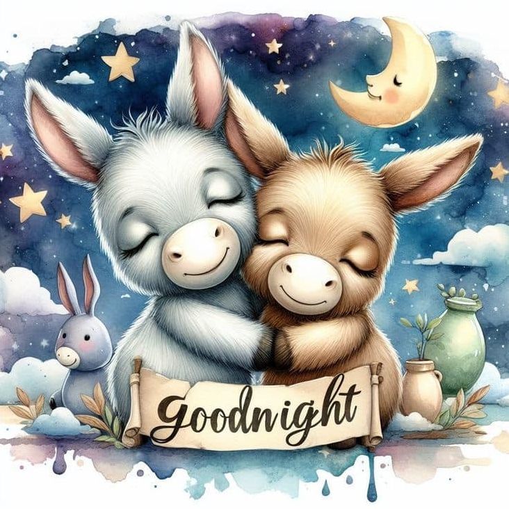 Hugging Donkeys Goodnight Greeting Pictures, Photos, and Images for ...