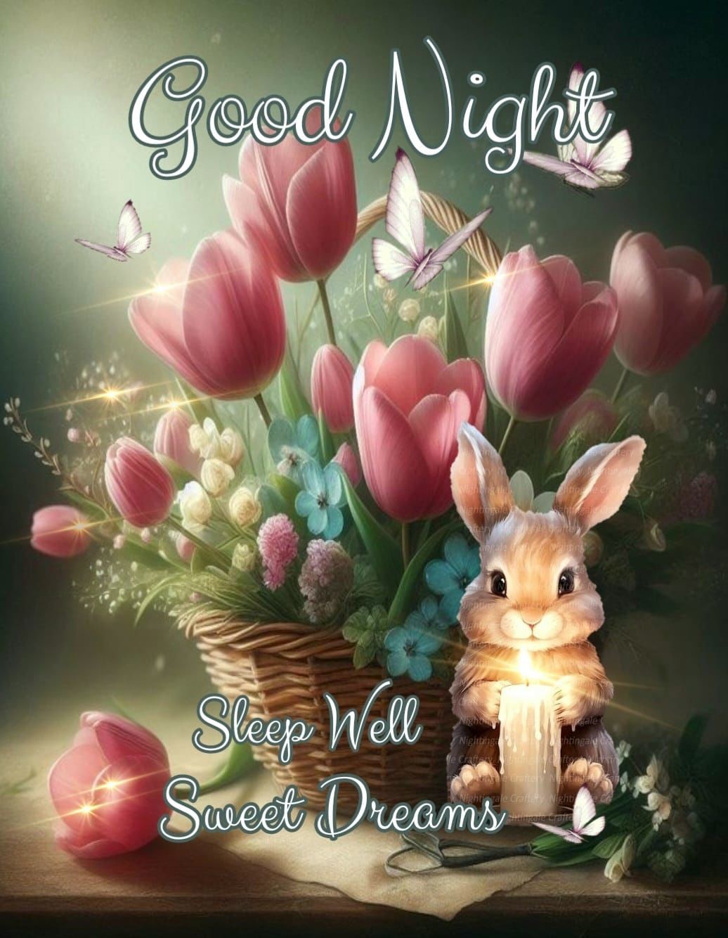 Pink Tulips Good Night Greeting Pictures, Photos, and Images for ...