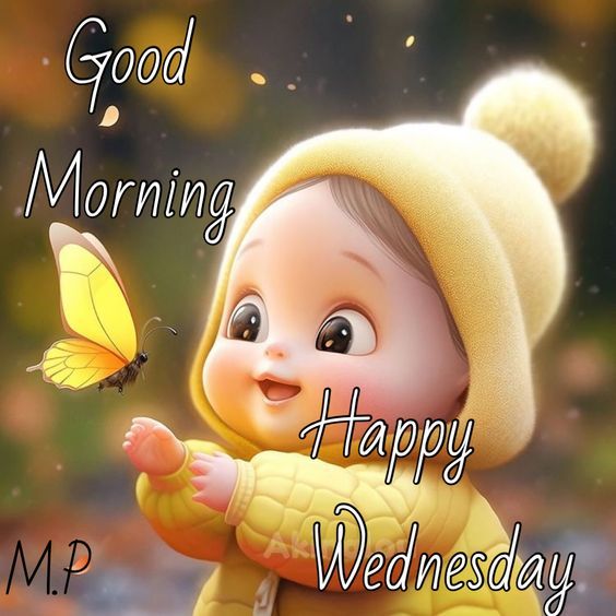 Baby With Butterfly - Good Morning & Happy Wednesday Pictures, Photos ...