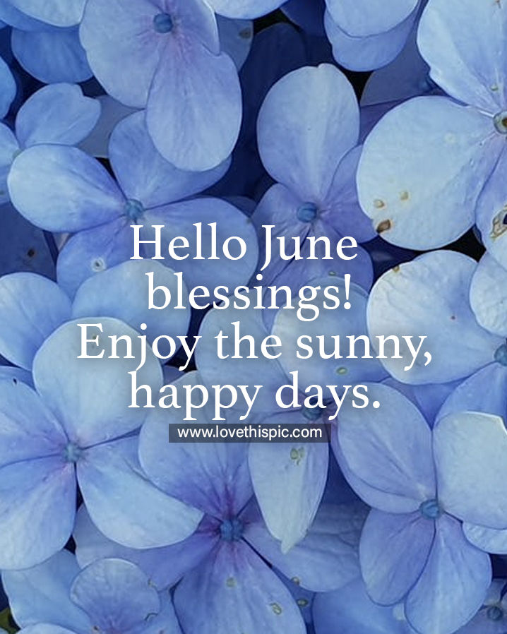 Hello June Blessings! Enjoy The Sunny, Happy Days. Pictures, Photos ...