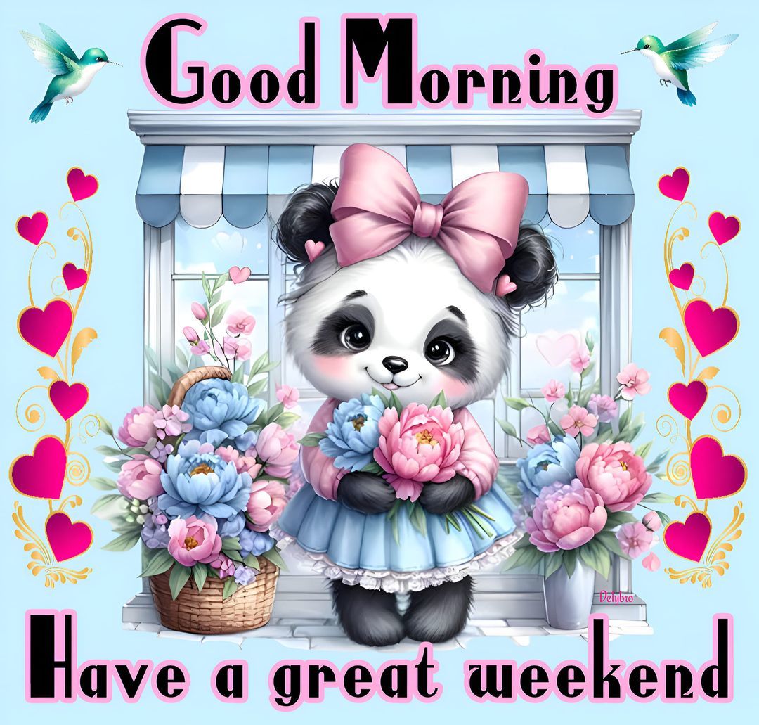 Girly Panda Good Morning, Have A Great Weekend Pictures, Photos, and ...