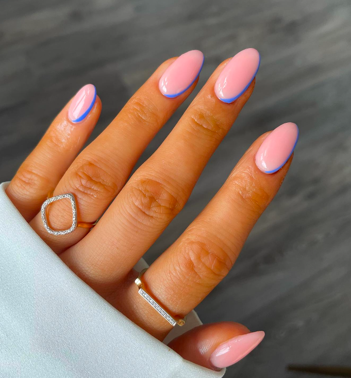 Blue Lined Oval Nails Pictures, Photos, and Images for Facebook, Tumblr ...