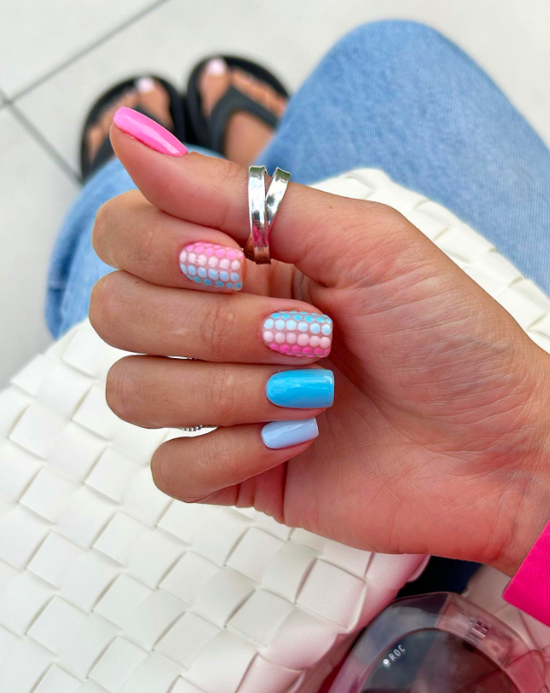 Adorable Dotted Rectangle Nails Pictures, Photos, and Images for ...